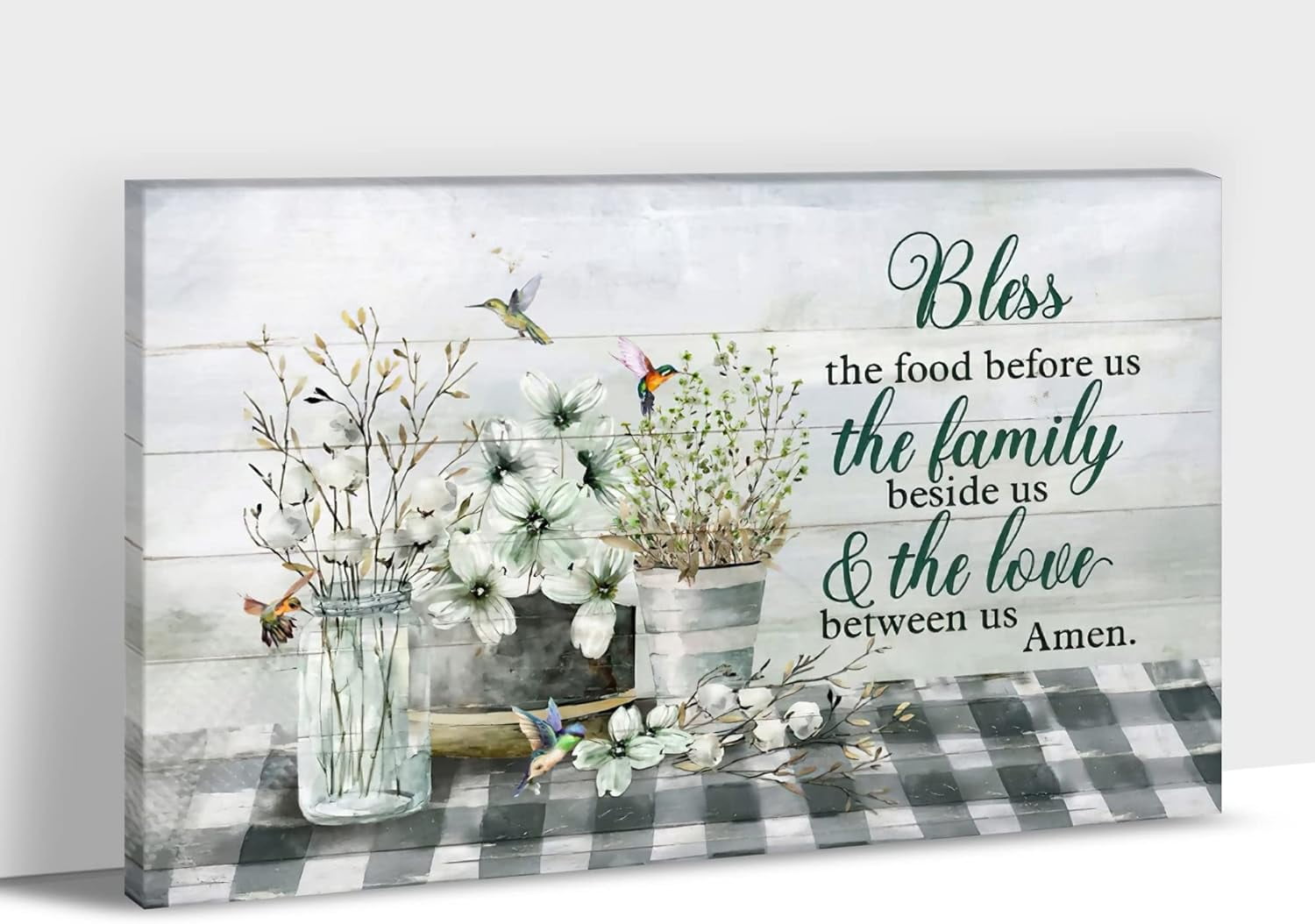 Rustic Kitchen Wall Art - Farmhouse Canvas Art Flowers Picture for ...