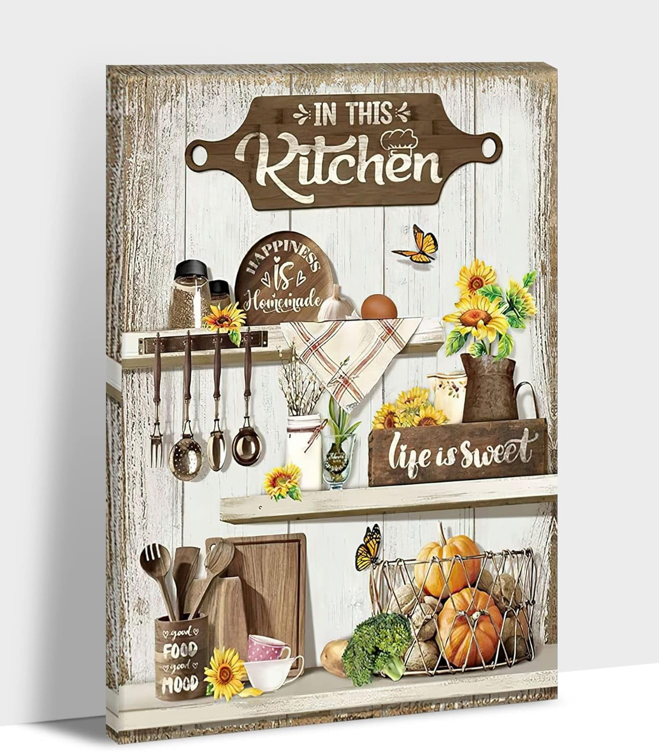 Rustic Kitchen Wall Art - Kitchenware Pictures for Farmhouse Dining ...