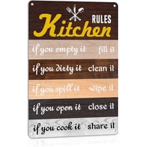 Rustic Kitchen Wall Decor Old Country Aluminum Metal Sign, 12 x 8 ...