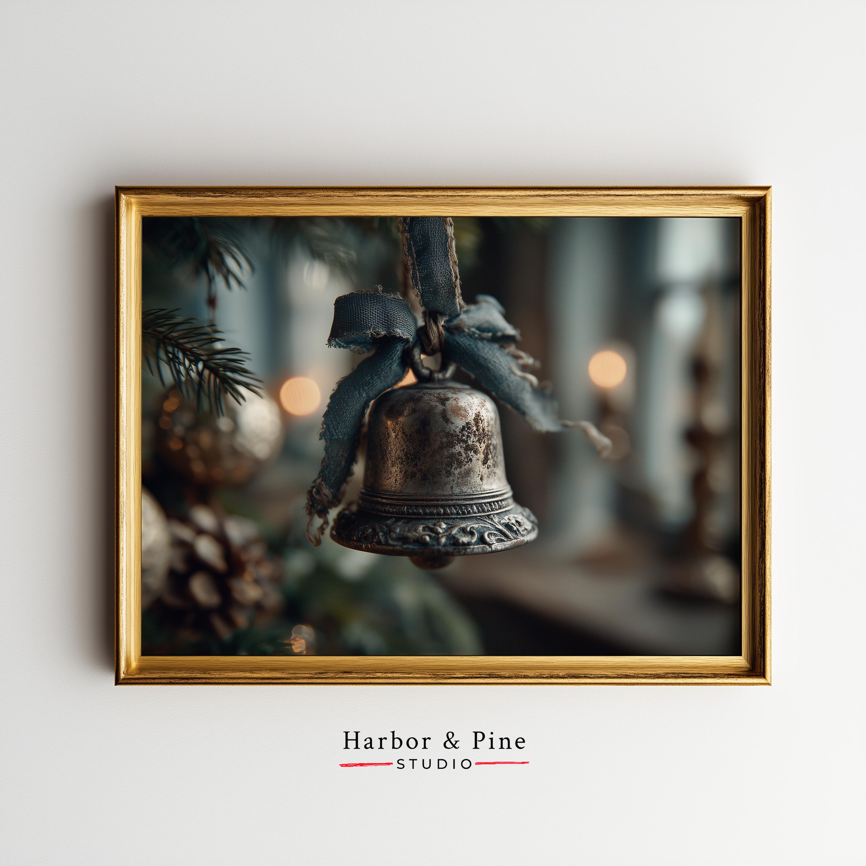 Rustic Kristmas Bell Wall Art, Cozy Winter Ornament, Festive Decor ...