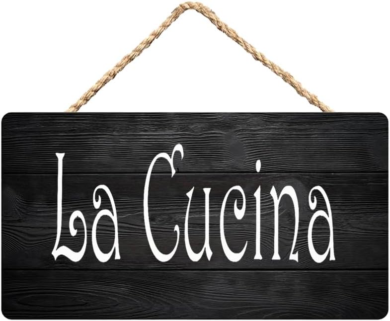 Rustic La Cucina Wood Sign Welcome Office Sign In Door Plaque For ...