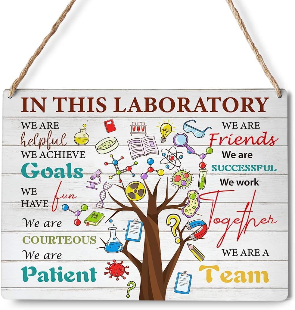 Rustic Laboratory Tree Signs Wall Decor in This Laboratory We are ...