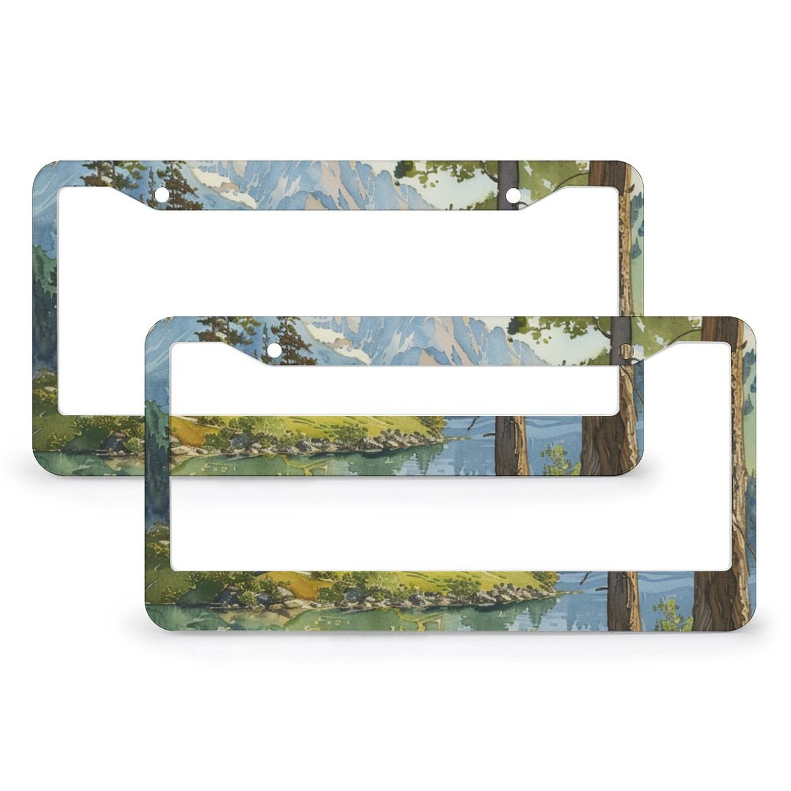 Rustic Lake House Themed License Plate Frames 2 Pack Lake House ...
