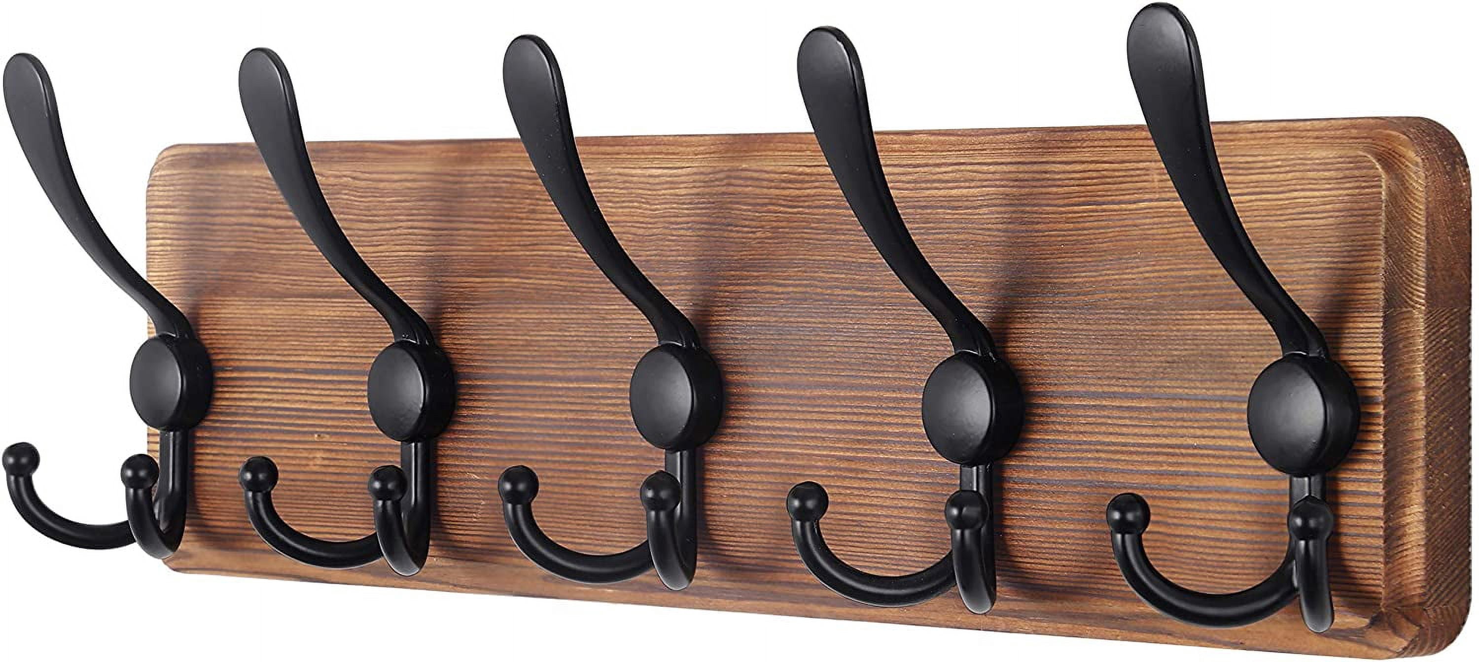 Rustic Large Coat Rack Wall Mount-38.6'' Long Coat Rack for Wall, Wood ...