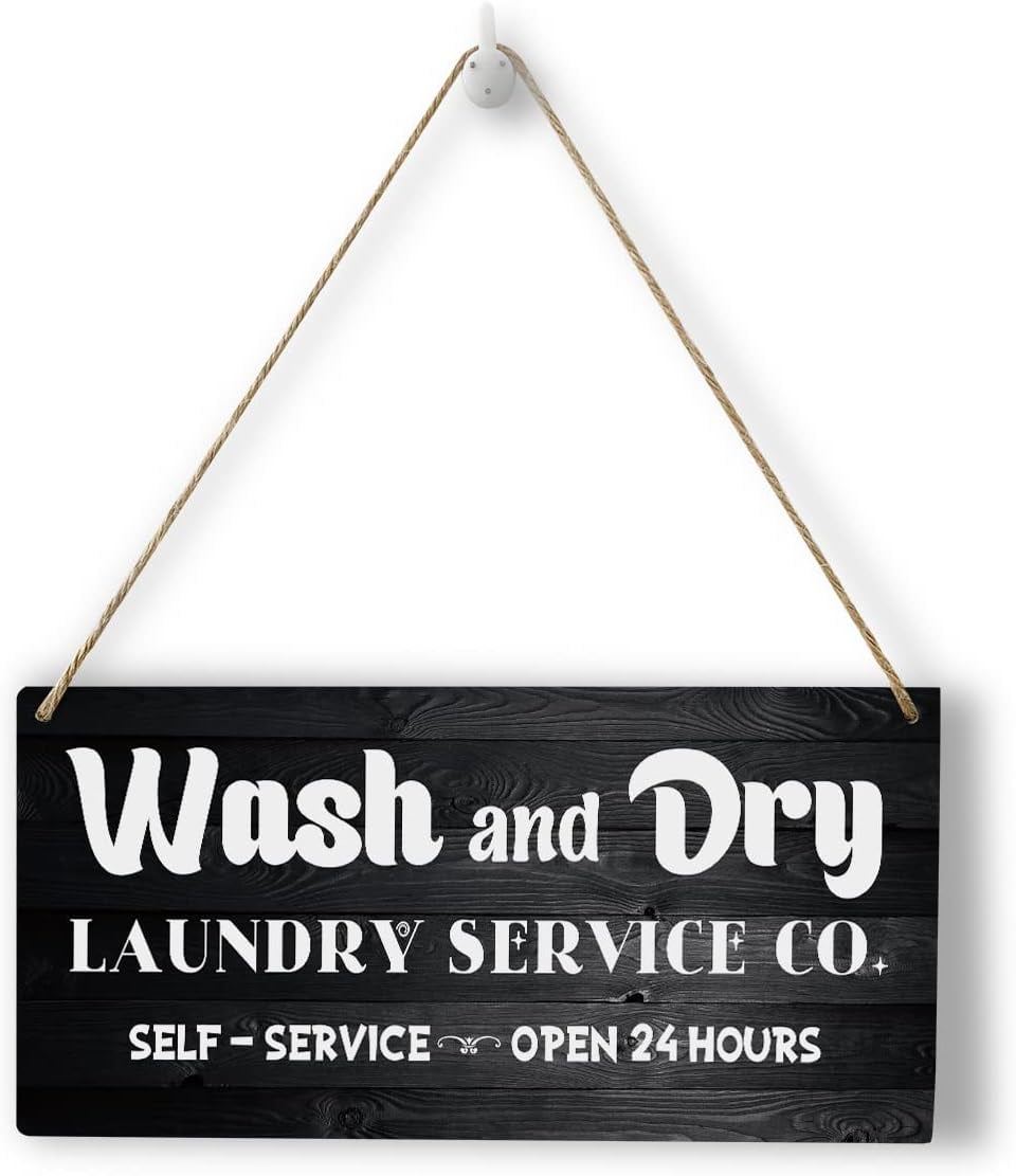 Rustic Laundry Room Wood Wall Art Wall Hanging Decor Funny Laundry Room ...