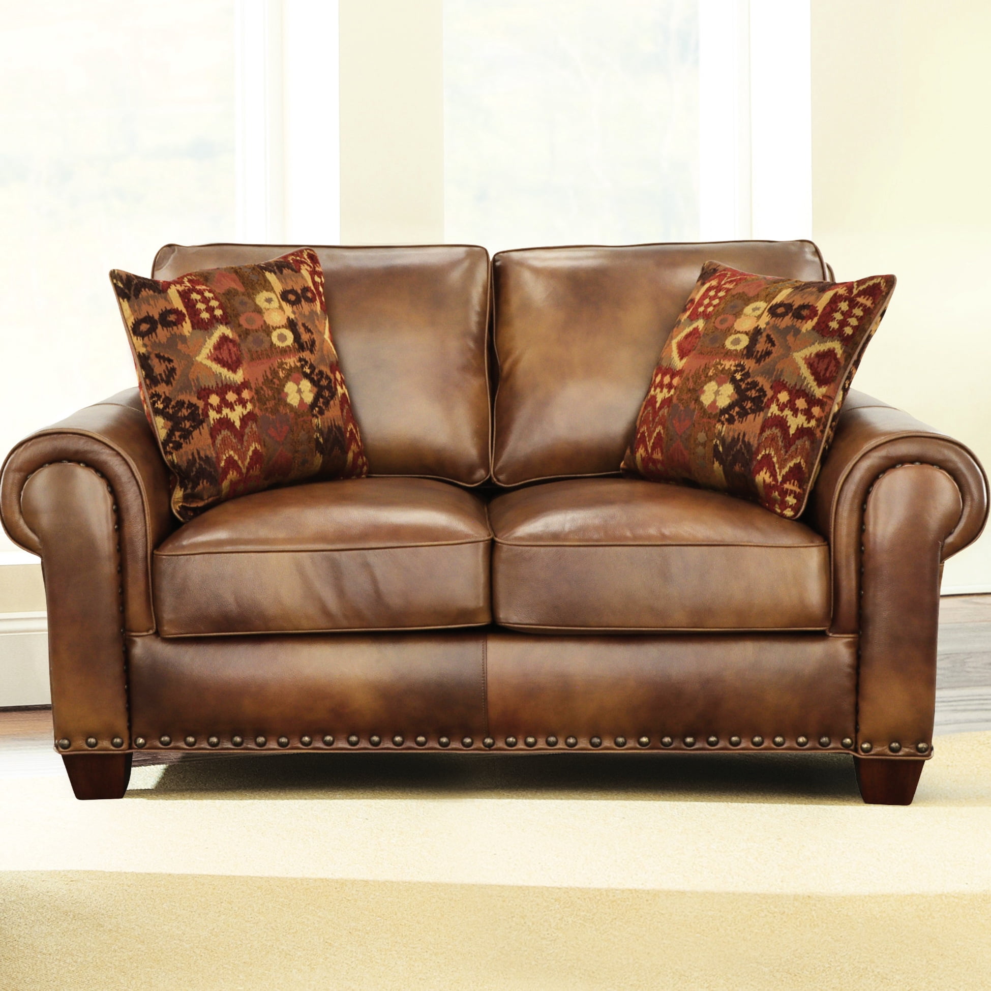 Rustic Leather - High Density Foam And 25% Feather Down Fill Backs ...