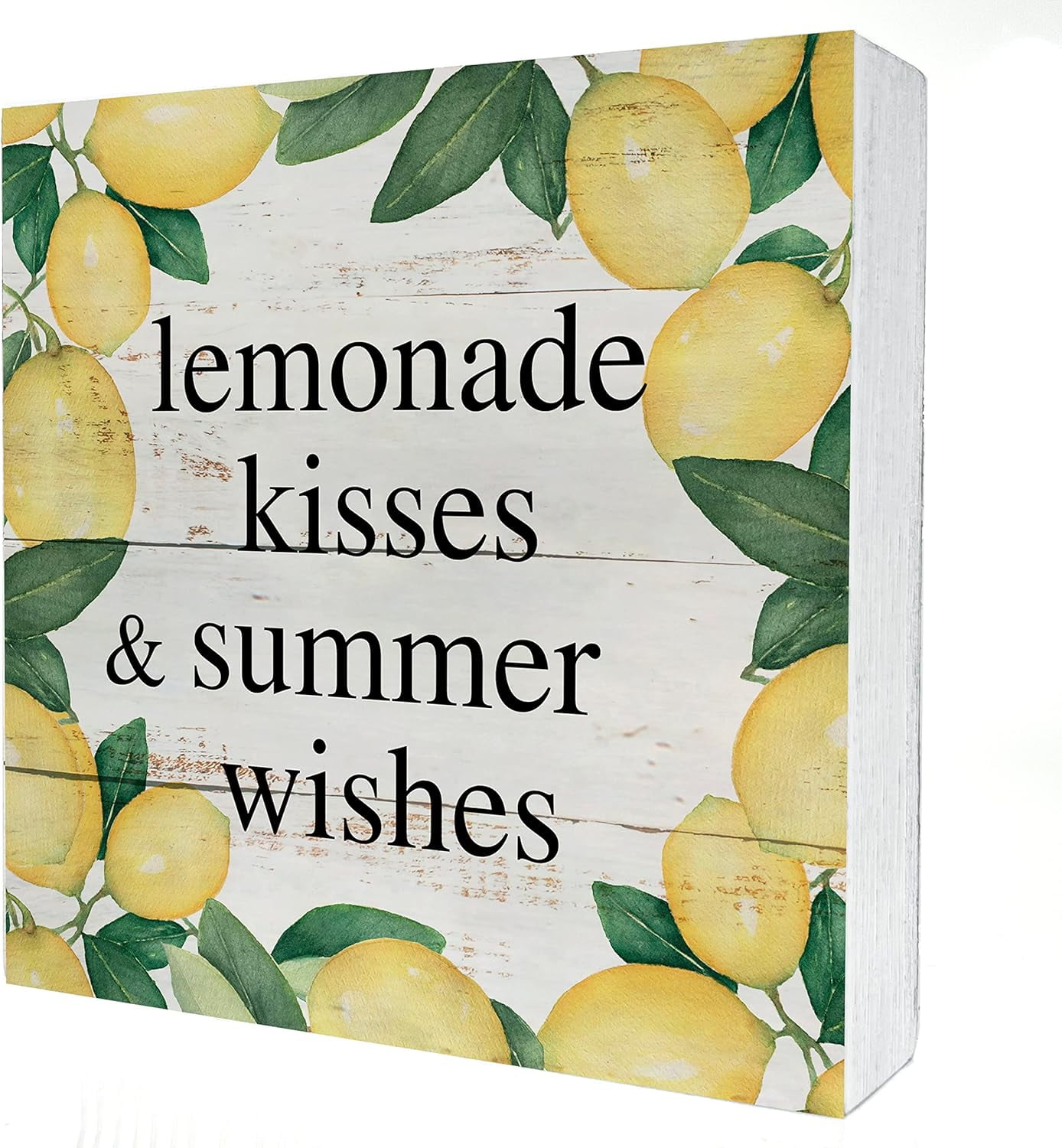 Rustic Lemonade Wooden Box Sign Desk Decor Lemonade Kisses and Summer ...