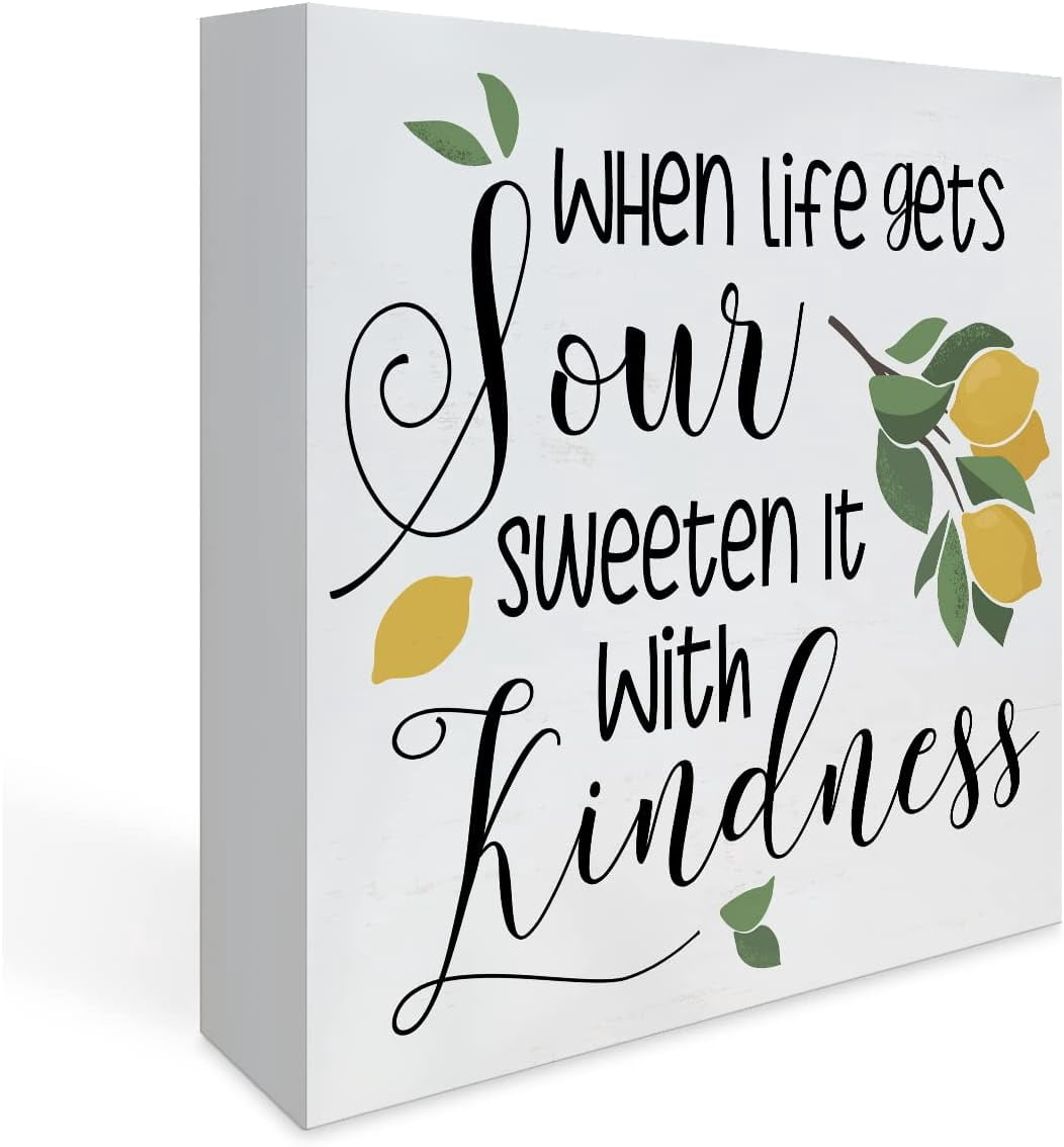 Rustic when Life Gets Sour Sweeten Lemons Wood Box Sign, Farmhouse ...
