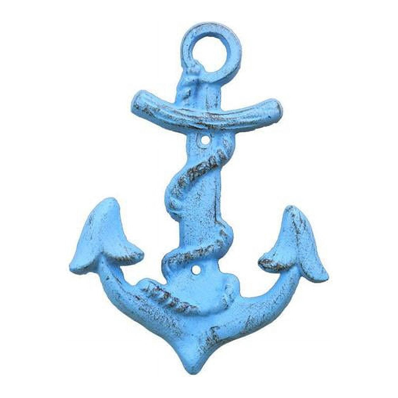 Rustic Light Blue Cast Iron Anchor Hook, 8 in. - Walmart.com