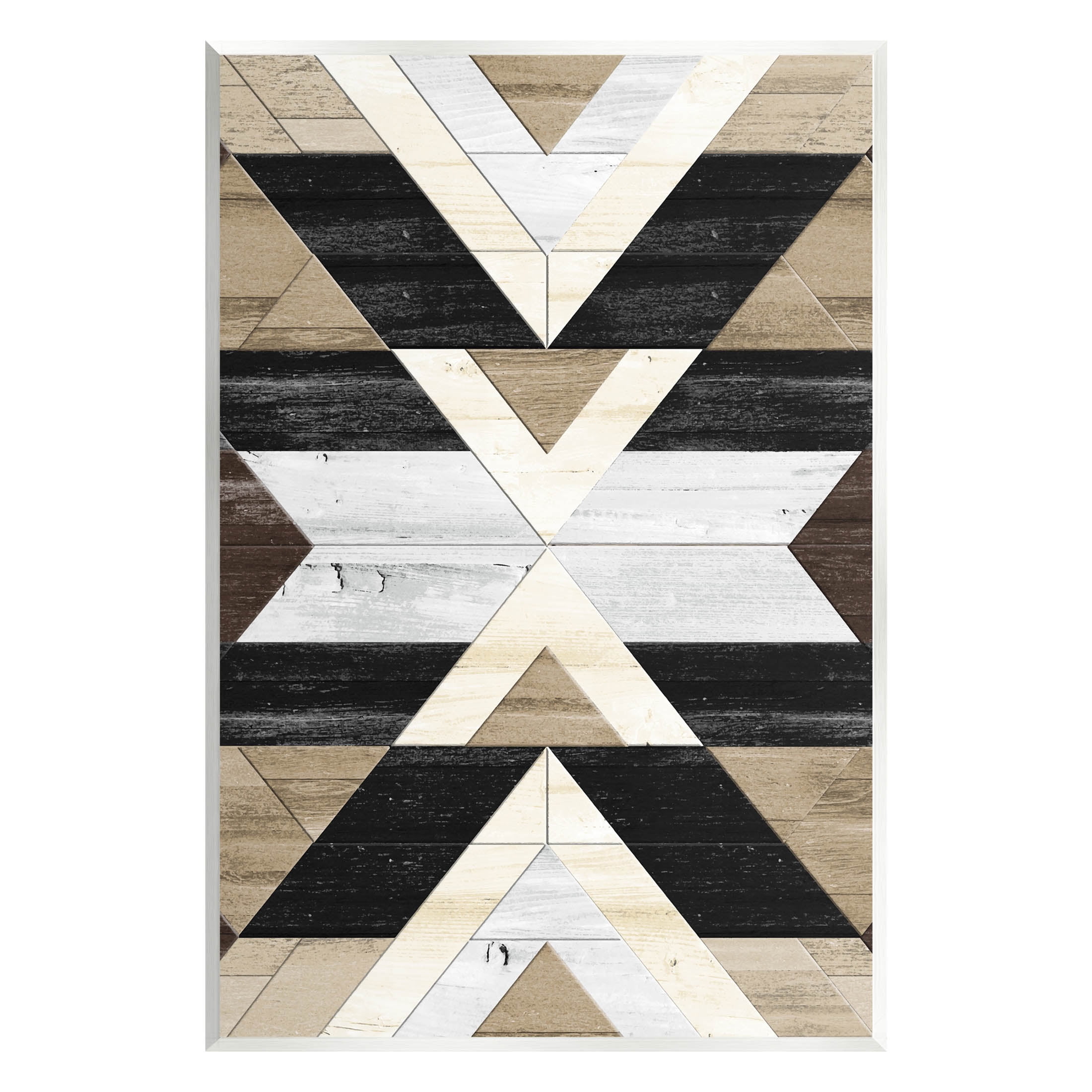 Rustic Linear Aztec Shapes Abstract Graphic Art Unframed Art Print Wall ...