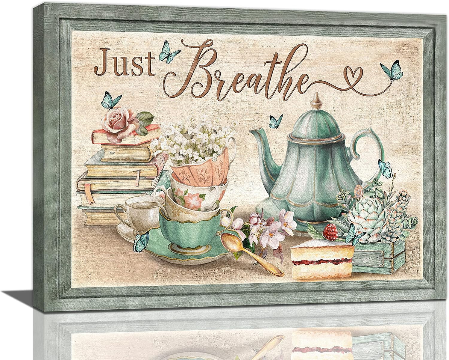 Rustic Living Room Decor Wall Art Relax Afternoon Tea Pictures Wall ...