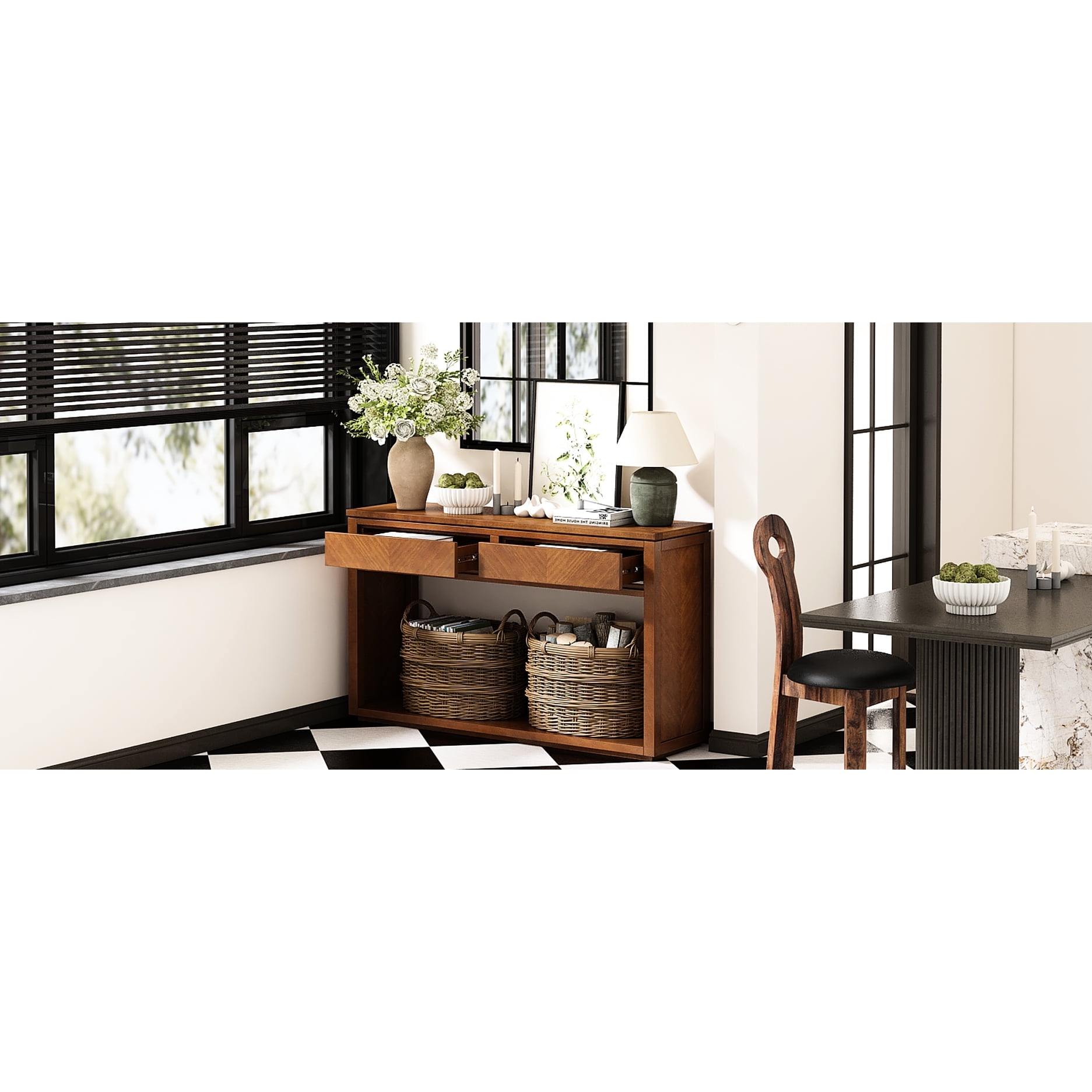 Rustic Living Room Table - Honey Color Elegant Pattern With Storage ...