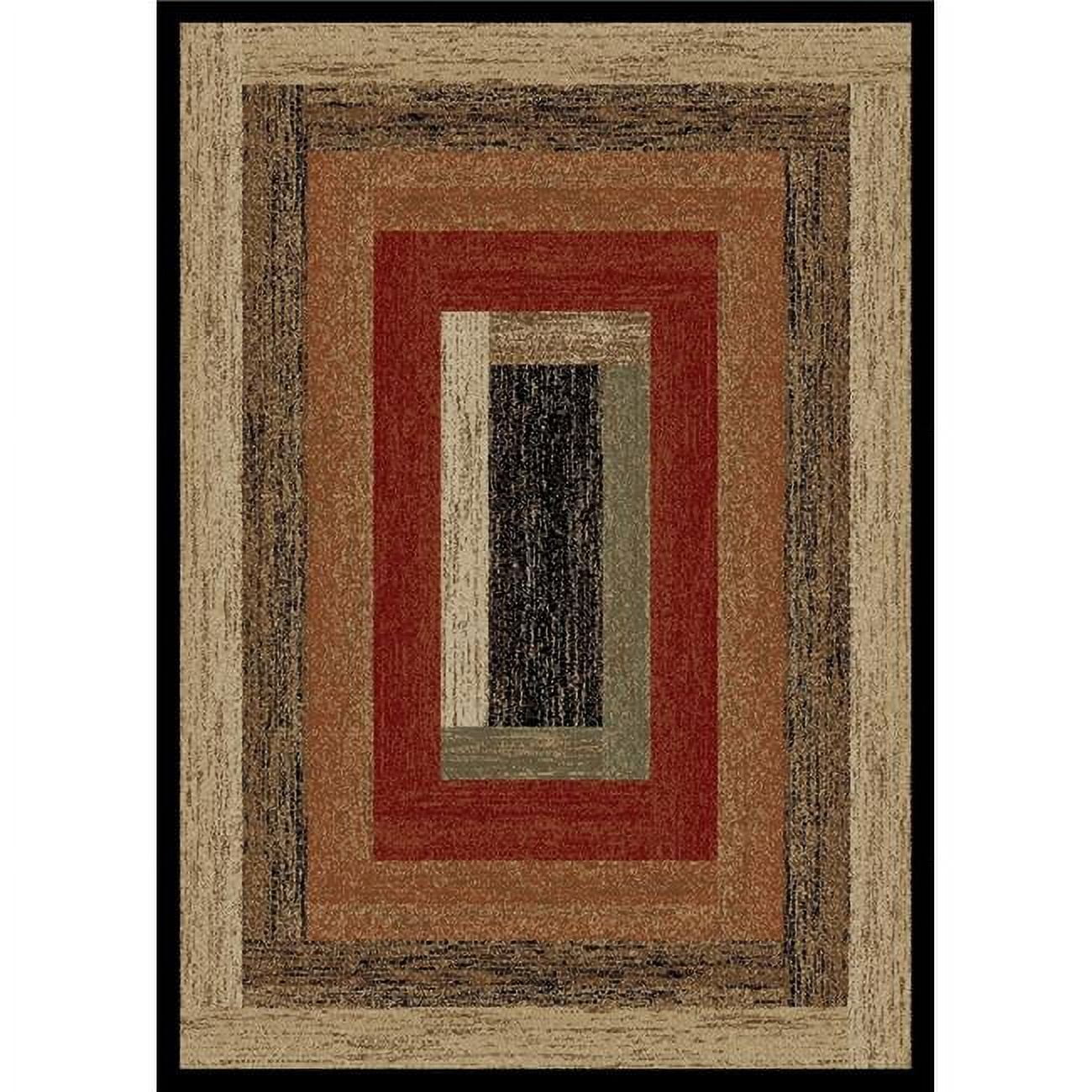 Rustic Lodge Panel Stripes Cabin Multi Area Rug 7 10 X 9 10 Walmart