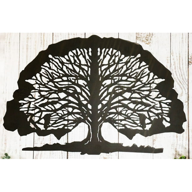Rustic Longevity Tree of Life With Rich Branch And Root System Wall ...