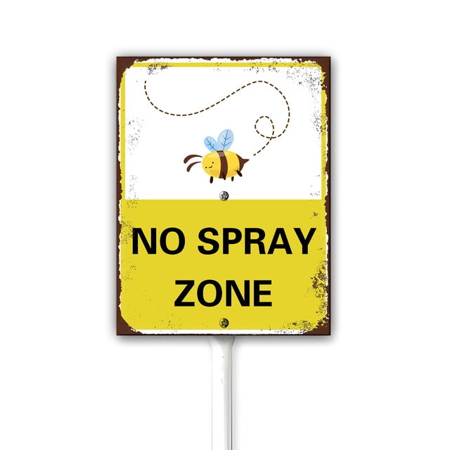 Rustic Look Do Not Spray Sign With Stake, Lawn Sign, Sturdy Aluminum ...