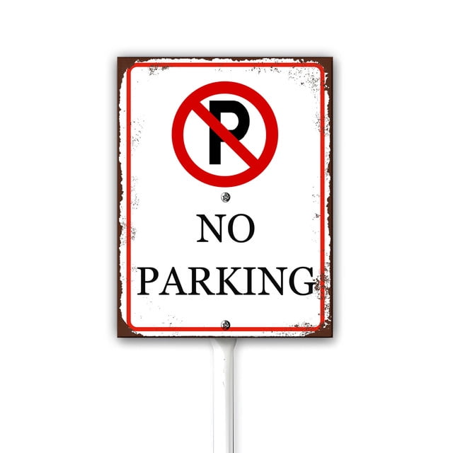Rustic Look Parking Lot Sign Begin One Way Sign 7X8.8Inch Aluminum ...