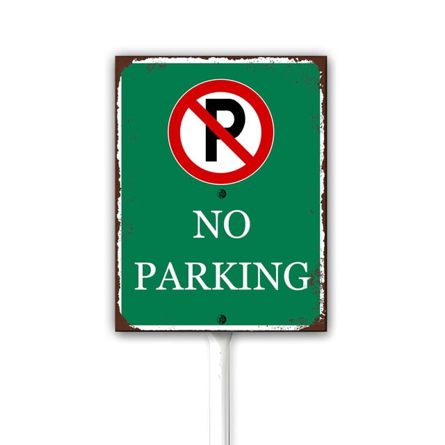 Rustic Look Parking Lot Sign One Way Left Arrow Sign - Highly Visible 4 ...