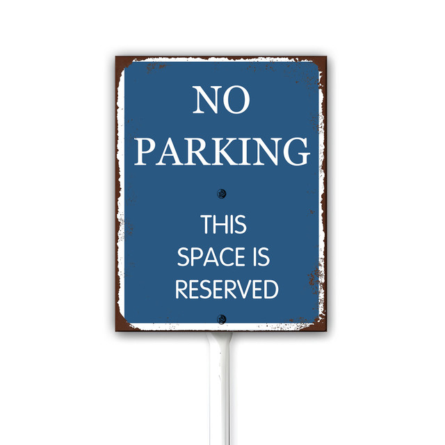 Rustic Look Parking Lot Sign One Way Sign with Up Arrow Aluminum Grass ...
