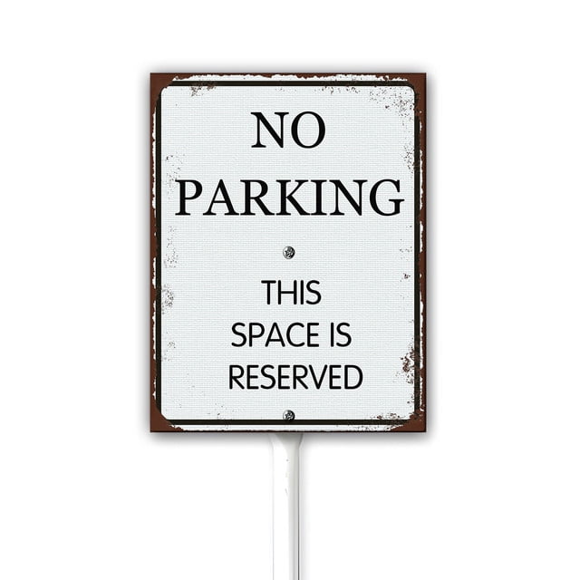 Rustic Look Parking Lot Sign Wrong Way Aluminum Grass Yard Sign With ...