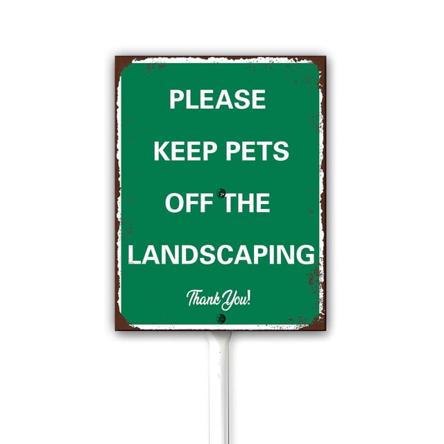 Rustic Look Please Do Not Spray Or Mow Lawn Sign With Stake, Sturdy ...