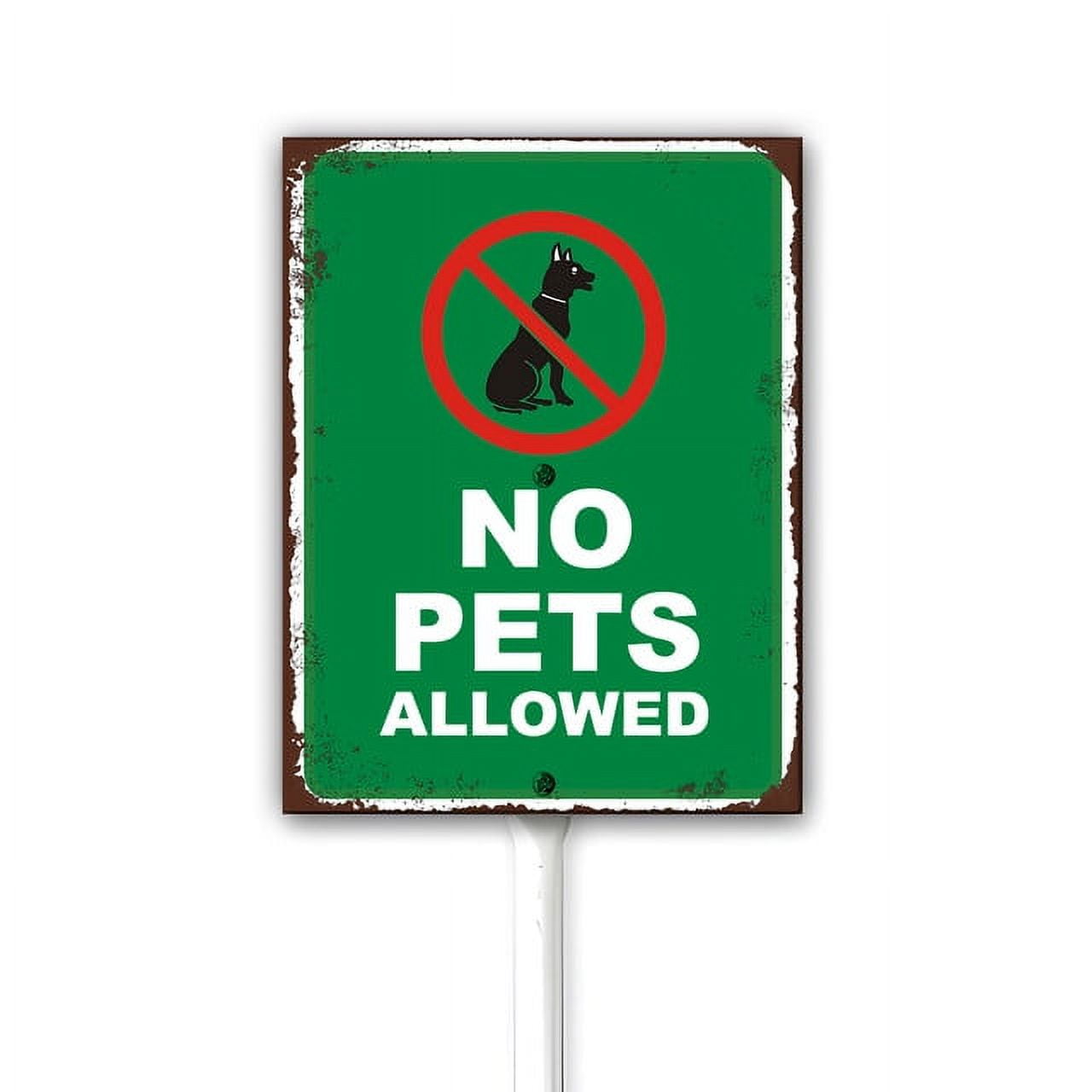 Rustic Look Style No Dogs Sign for Yard With Stake No Pets Allowed Sign ...