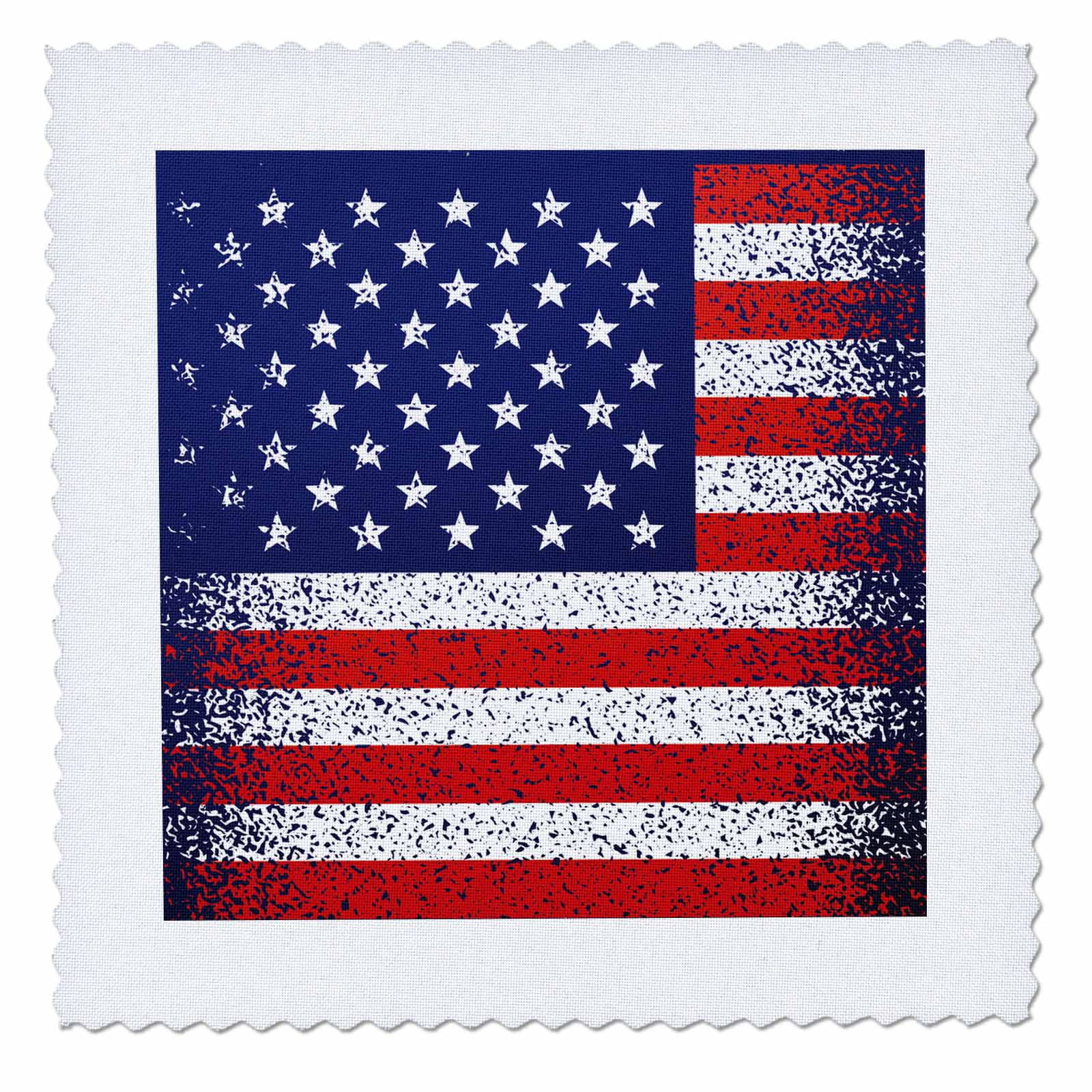 Rustic Looking American Flag 8x8 inch quilt square qs-281682-3 ...