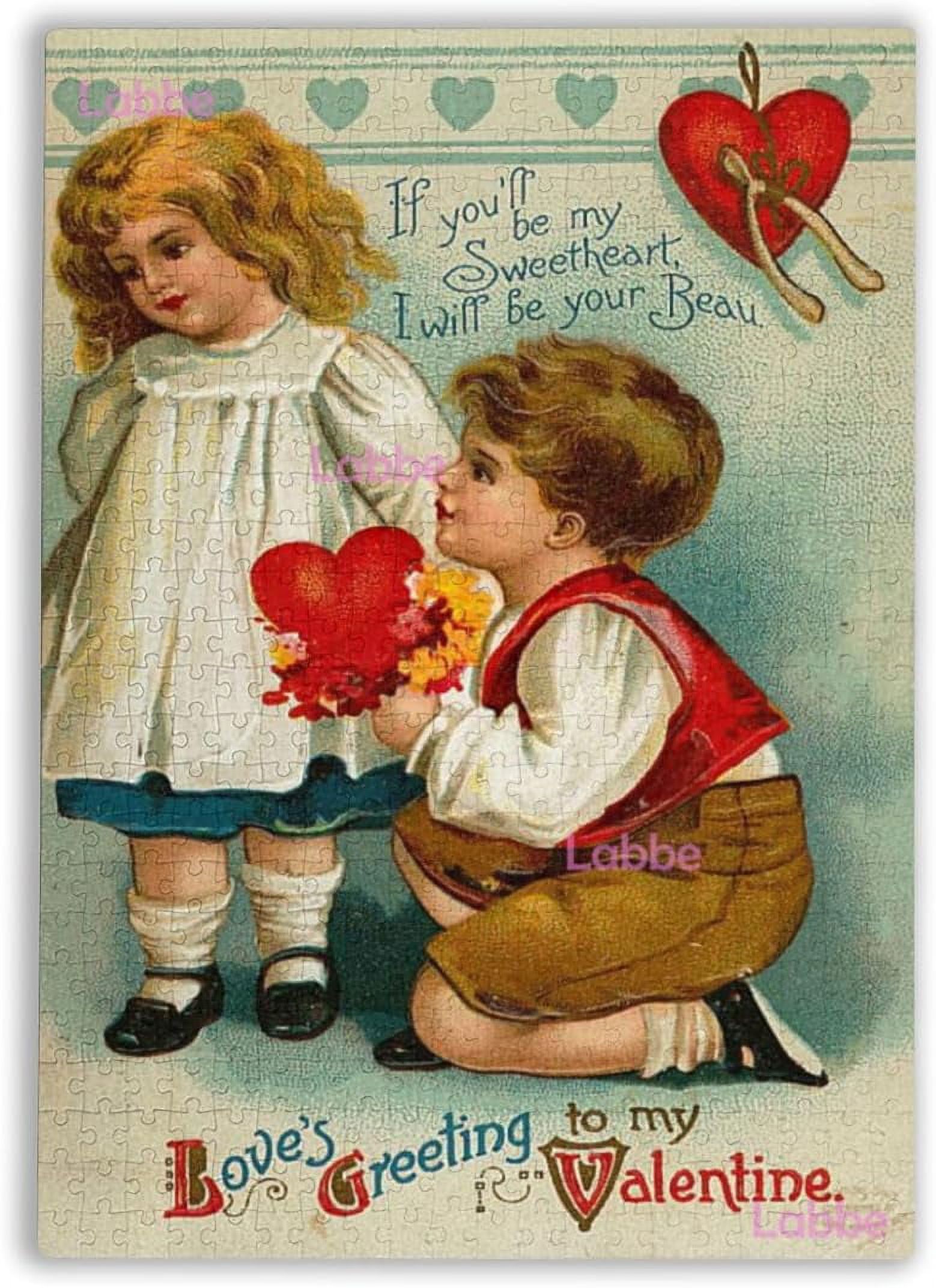 Rustic Love Happy Valentine's Day Jigsaw Puzzles for Adults 500 Pieces ...