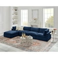 Rustic Manor Saniyah Navy Linen Sofa Chaise - Walmart.com
