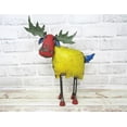 Rustic Medium 13" Tall Repurposed Scrap Metal Moose Statue Home Farm ...