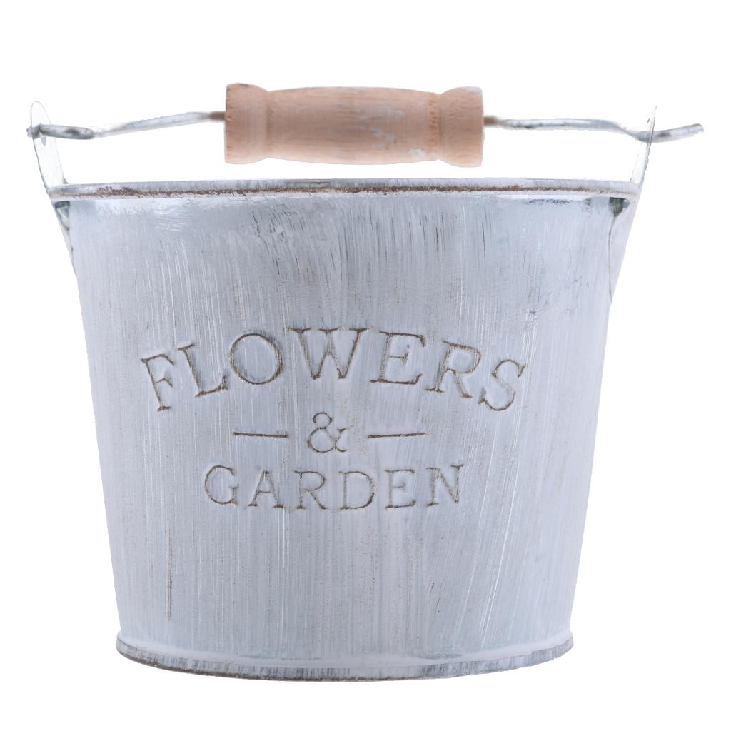 Rustic Metal Bucket 3 Patterns , 10x 8cm - Walmart.com