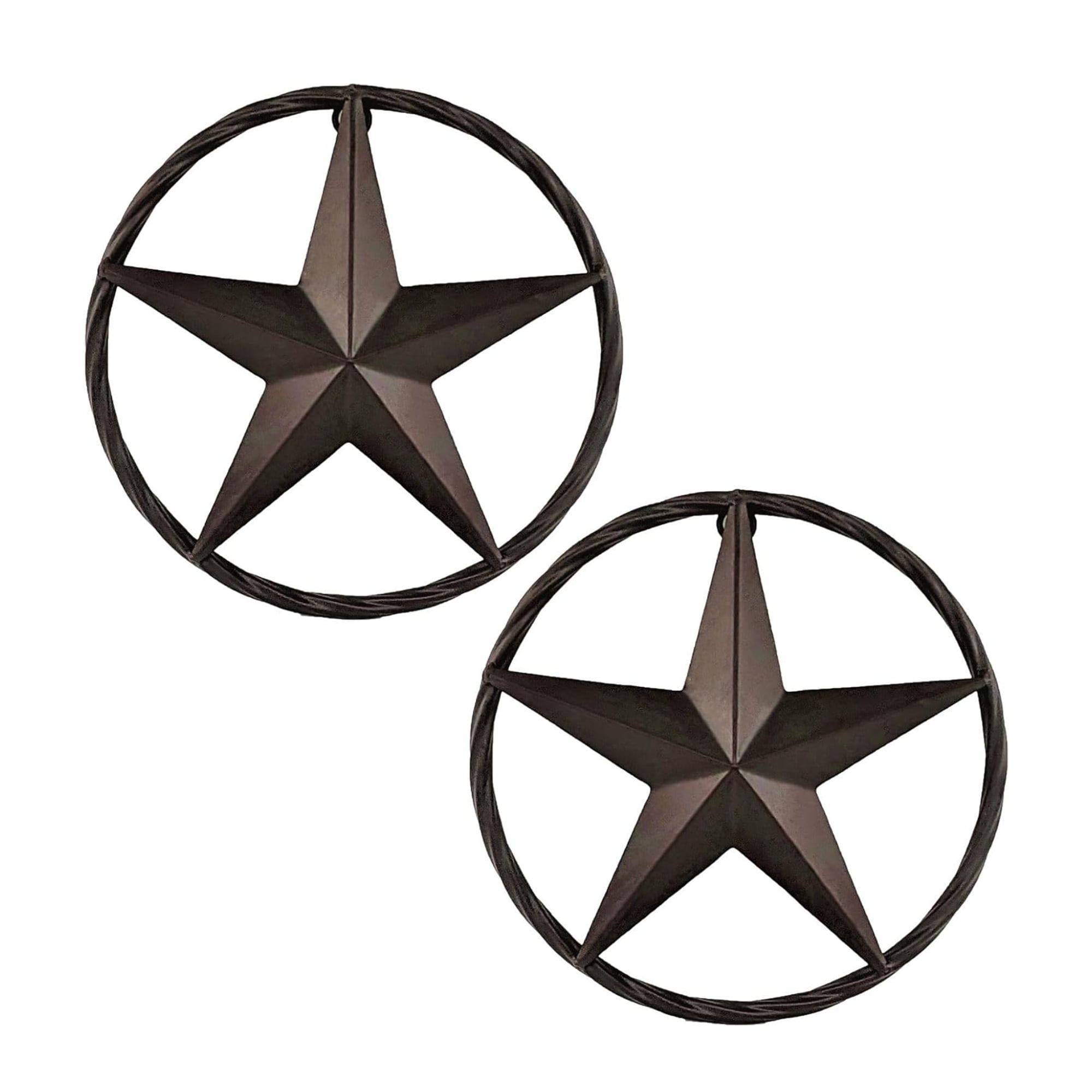 Rustic Metal Circle Star Rope Wall Hanging Sign Plaque Decor Lonestar ...