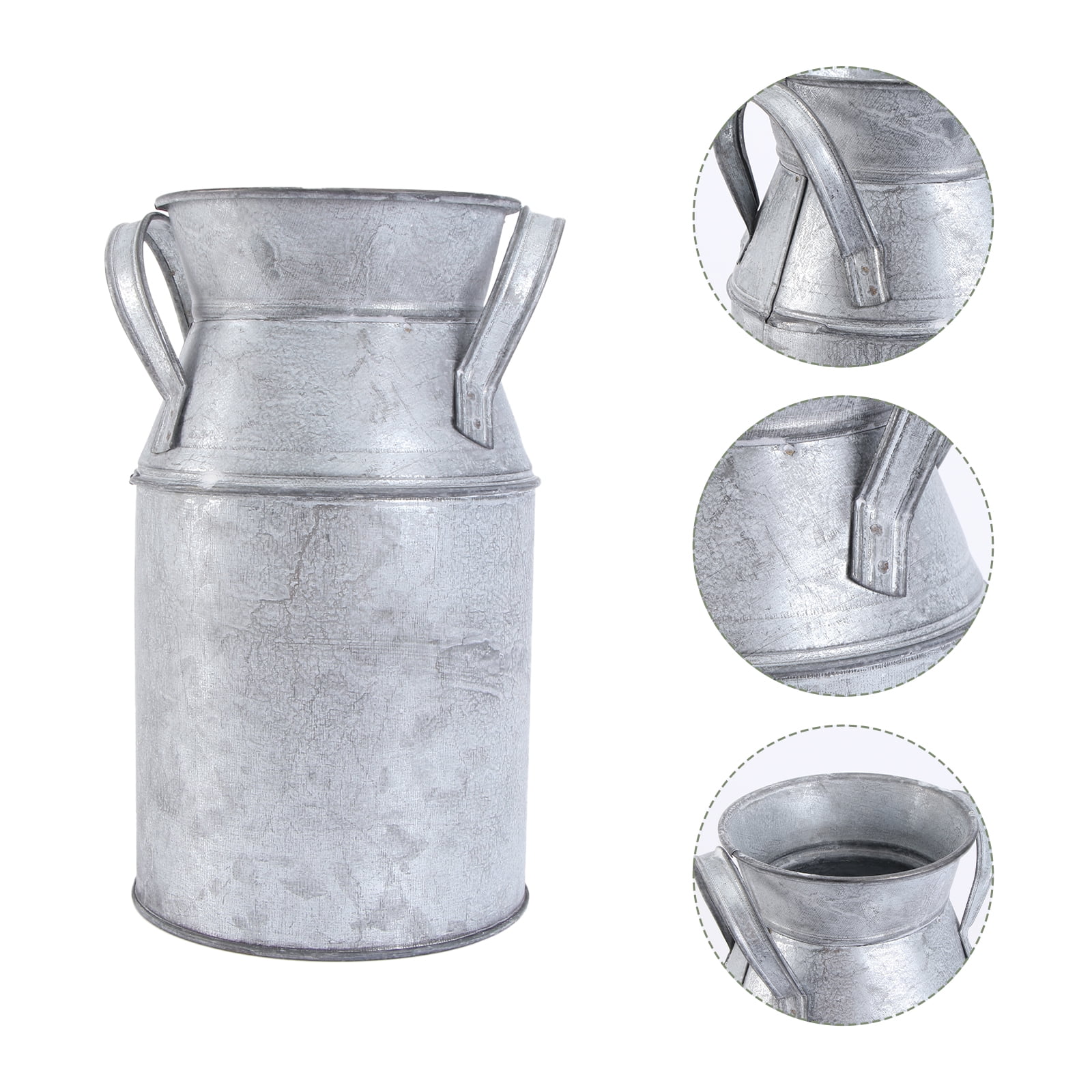 Rustic Metal Flower Bucket Farmhouse Shabby Flower Vases French Buckets ...