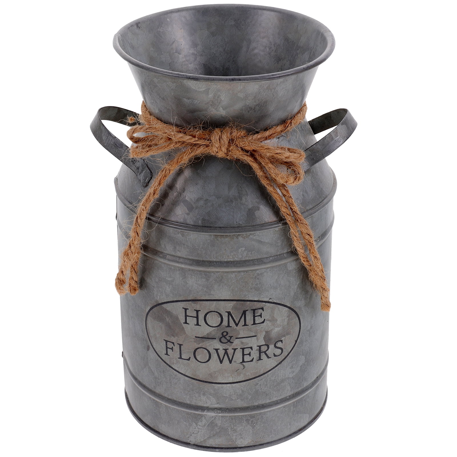 Rustic Metal Flower Jug Iron Vase Flower Vase Bucket for Home ...