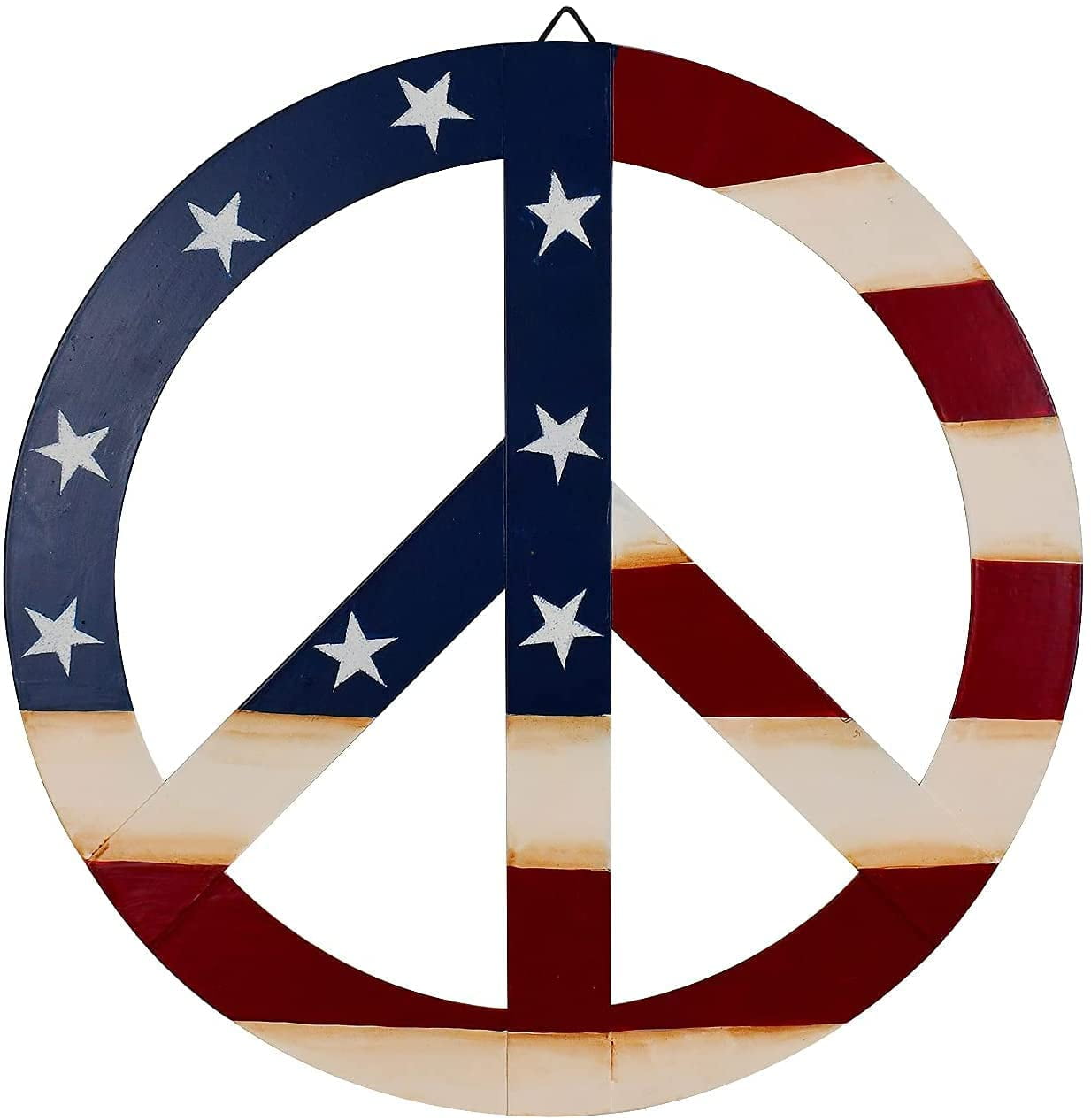 Rustic Metal Peace Sign for Home Decor Decorative Metal Hanging Peace ...