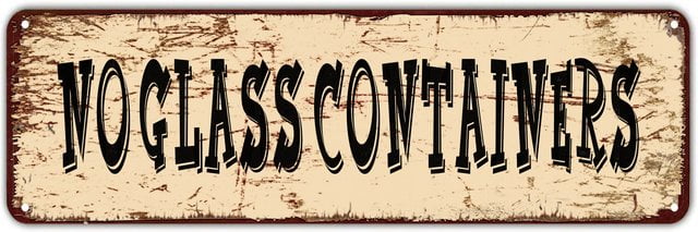 Rustic Metal Sign Plaque No Glass Containers Vintage Aluminum Wall ...