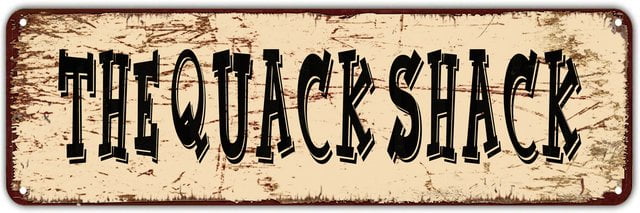 Rustic Metal Sign Plaque The Quack Shack Vintage Aluminum Wall Decor ...
