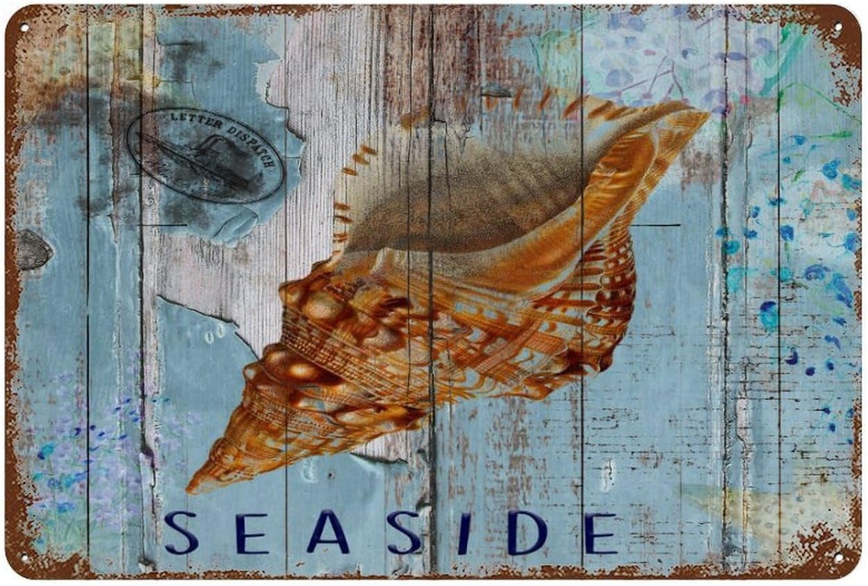 Rustic Metal Signs Outdoor Nautical Beach Ocean Theme Underwater Sea ...