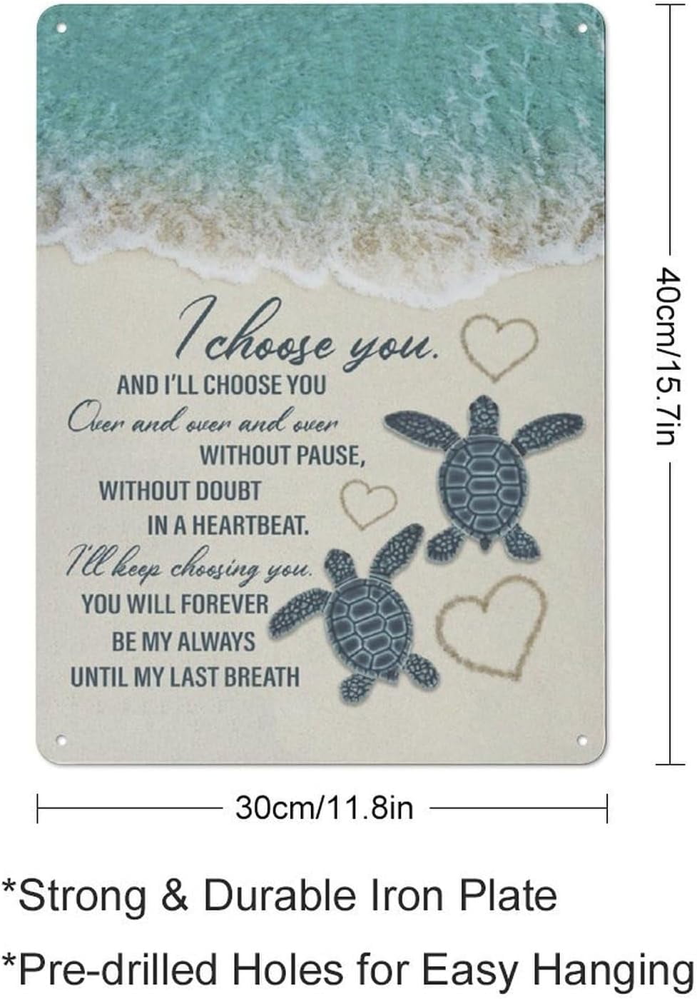 Rustic Metal Tin Sign You Will Forever Be My Always Until My Last ...