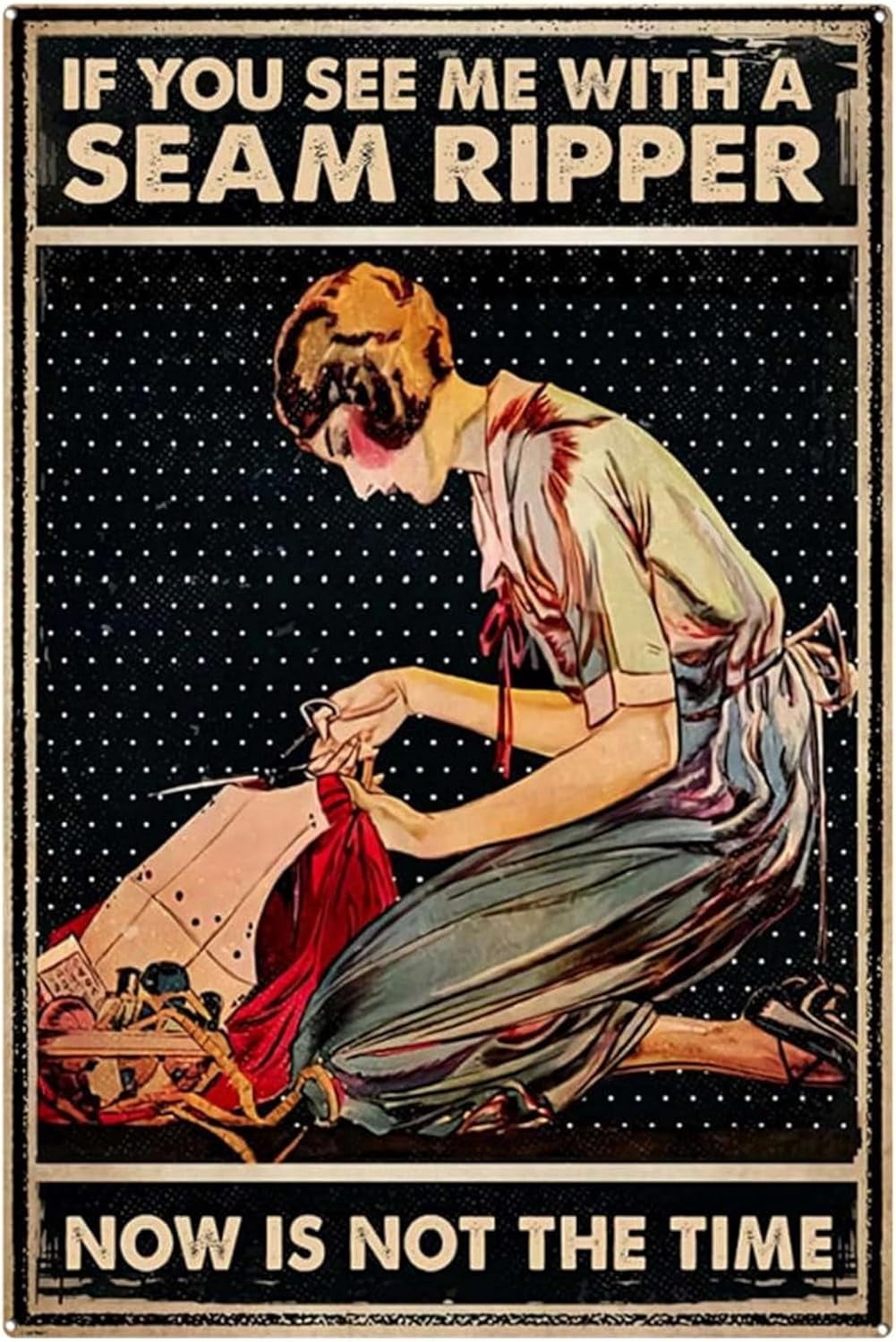 Rustic Metal Wall Art Decor Metal Sign You See Me with A Seam Ripper ...