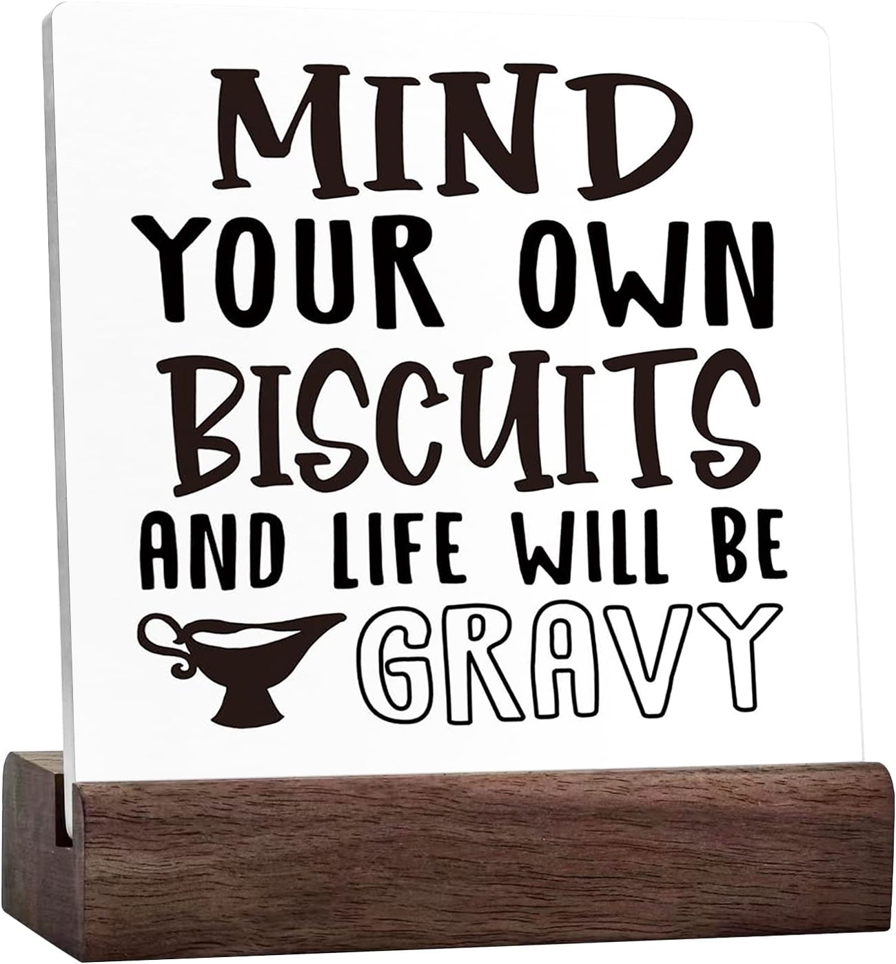 Rustic Mind Your Own Biscuits Kitchen Sign Decor,Funny Kitchen Signs ...