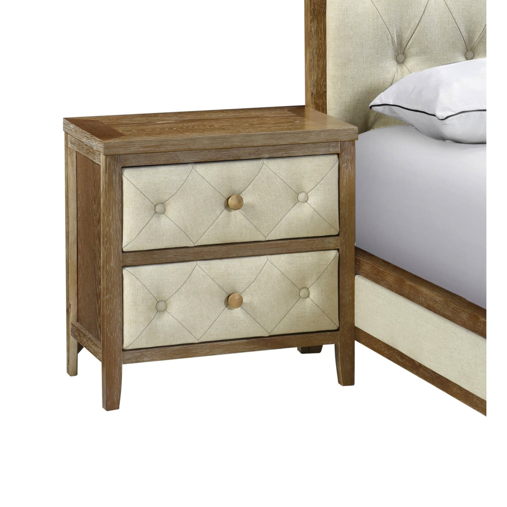 Rustic - Modern Blend - Walnut Finish Nightstand for a Unique Bedroom ...