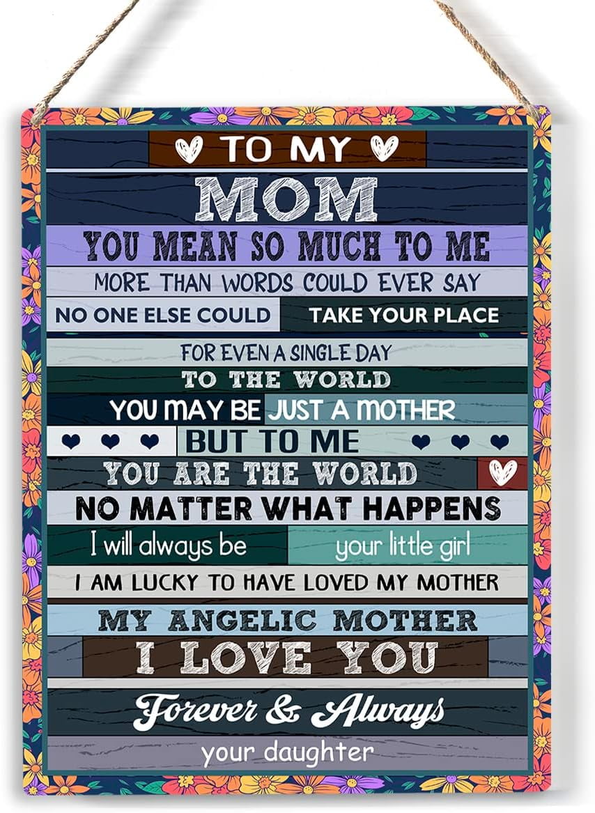 Rustic Mom Wood Sign to the World You May Be Just a Mother Wooden Signs ...