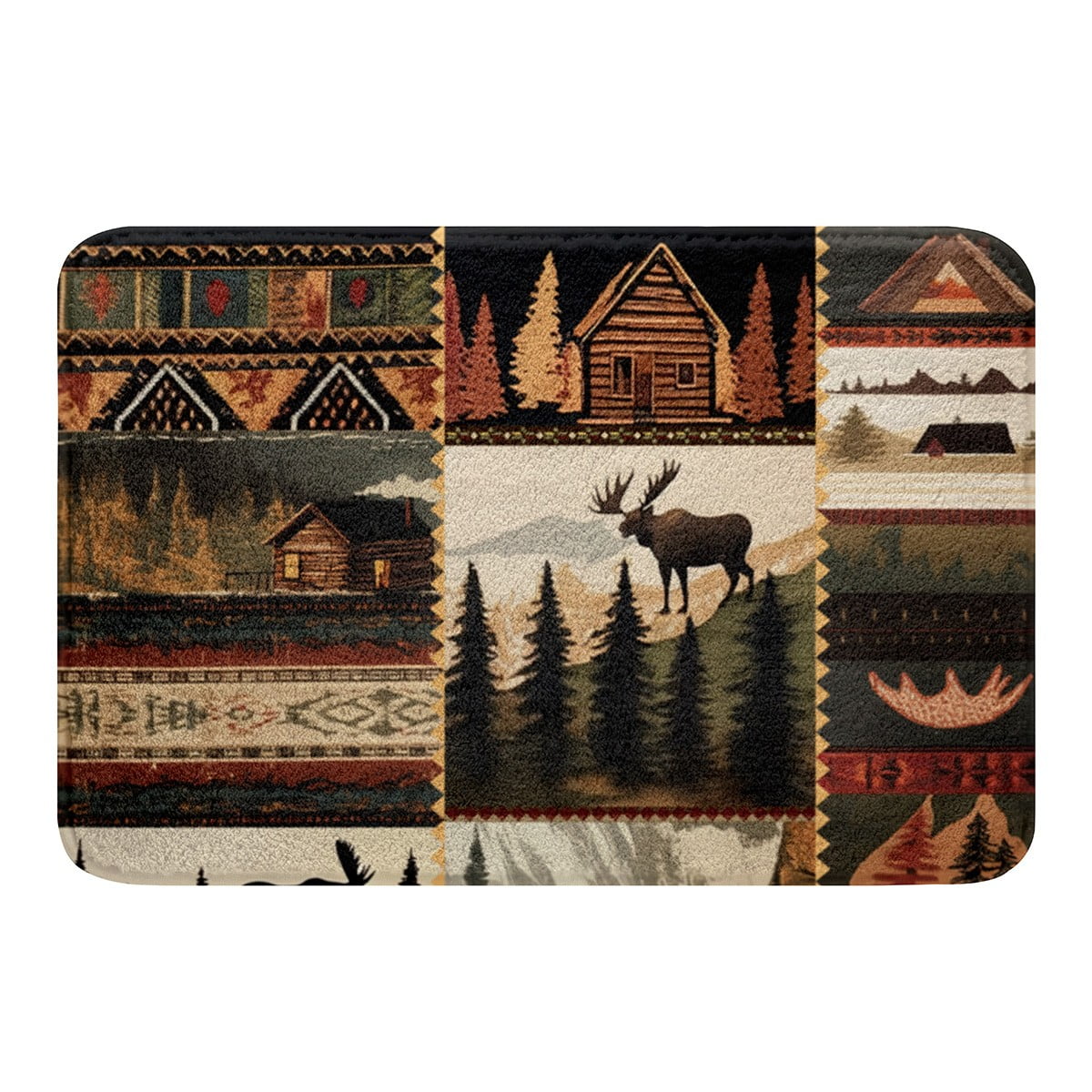 Rustic Moose Bathroom Rug 20"X32" Farmhouse Cabin Lodge Door Mat ...