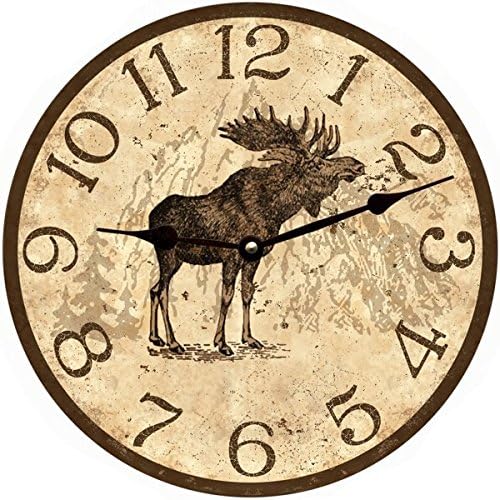 Rustic Moose Clock (14.5") - Walmart.com