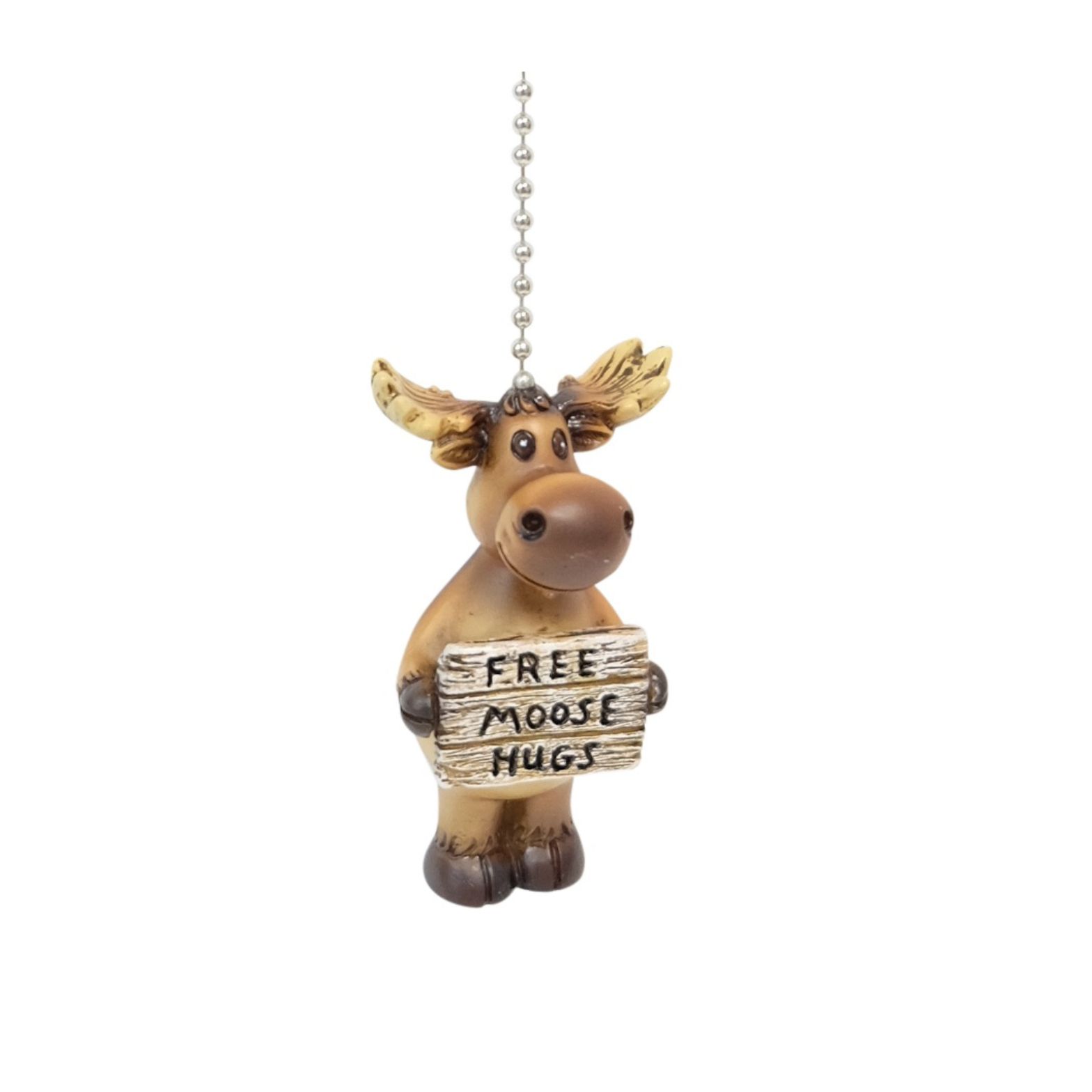 Rustic Moose Figure with Free Moose Hugs Sign Ornament - Walmart.com