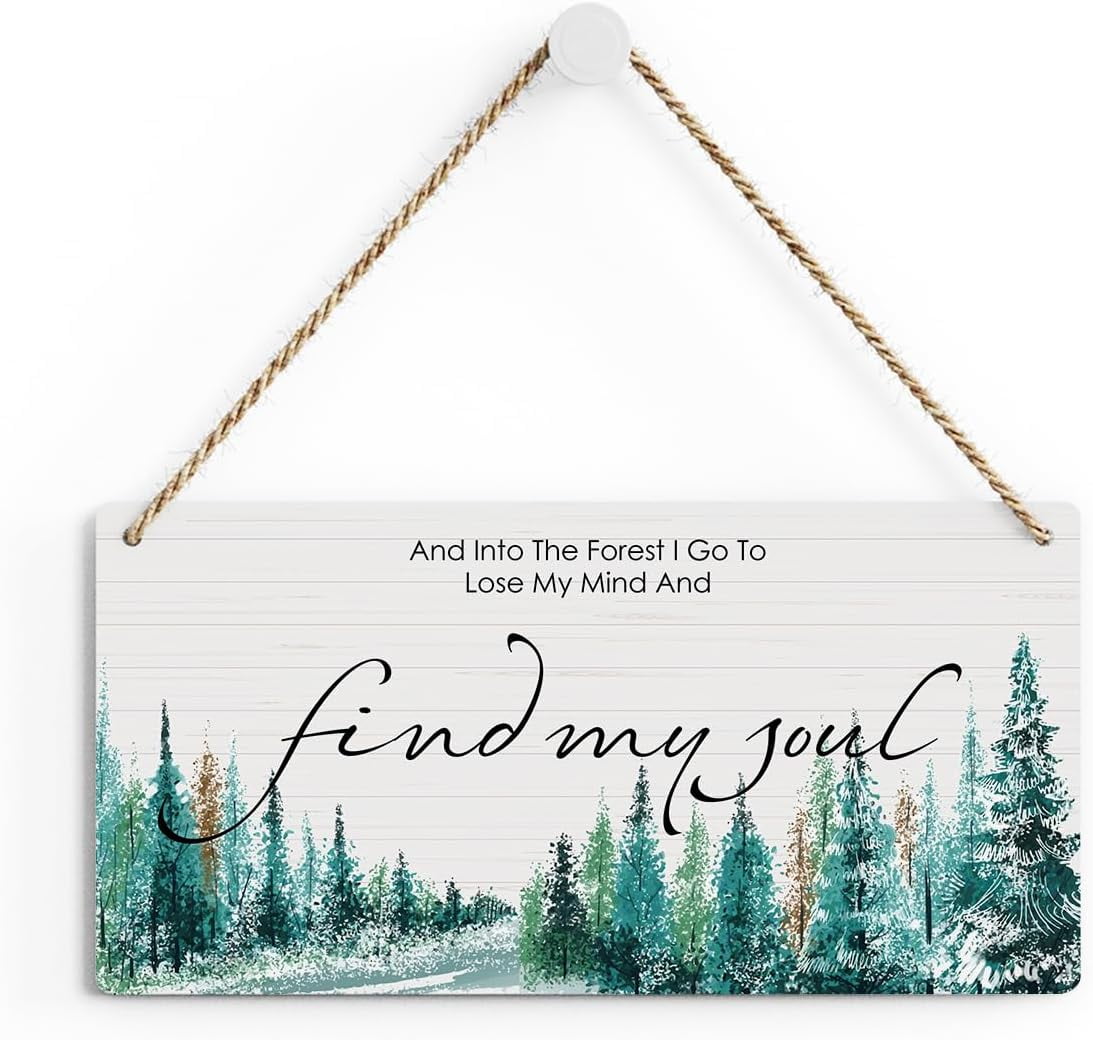 Rustic Motivational Quote Wood Decor Sign, I Go To Lose My Mind And ...