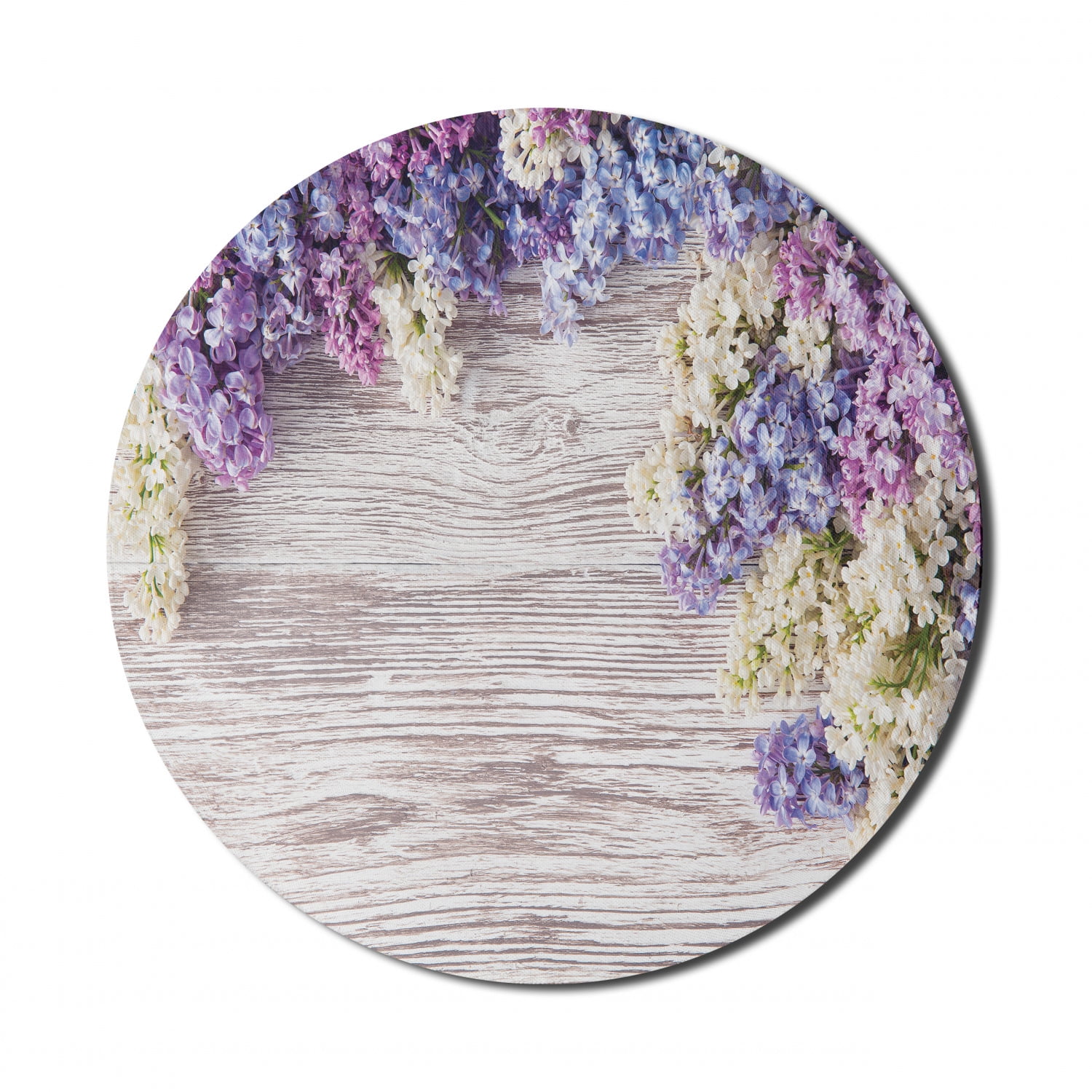 Rustic Mouse Pad for Computers, Lilac Flowers Bouquet on Wood Table ...