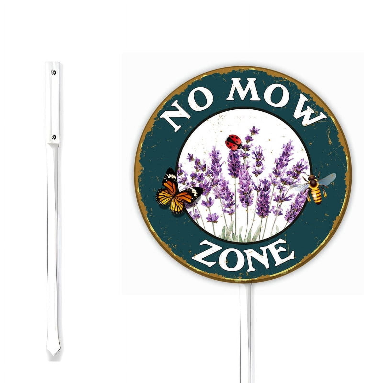 Rustic No Mow Zone Garden Sign Pollinator Friendly Garden Wildflower ...