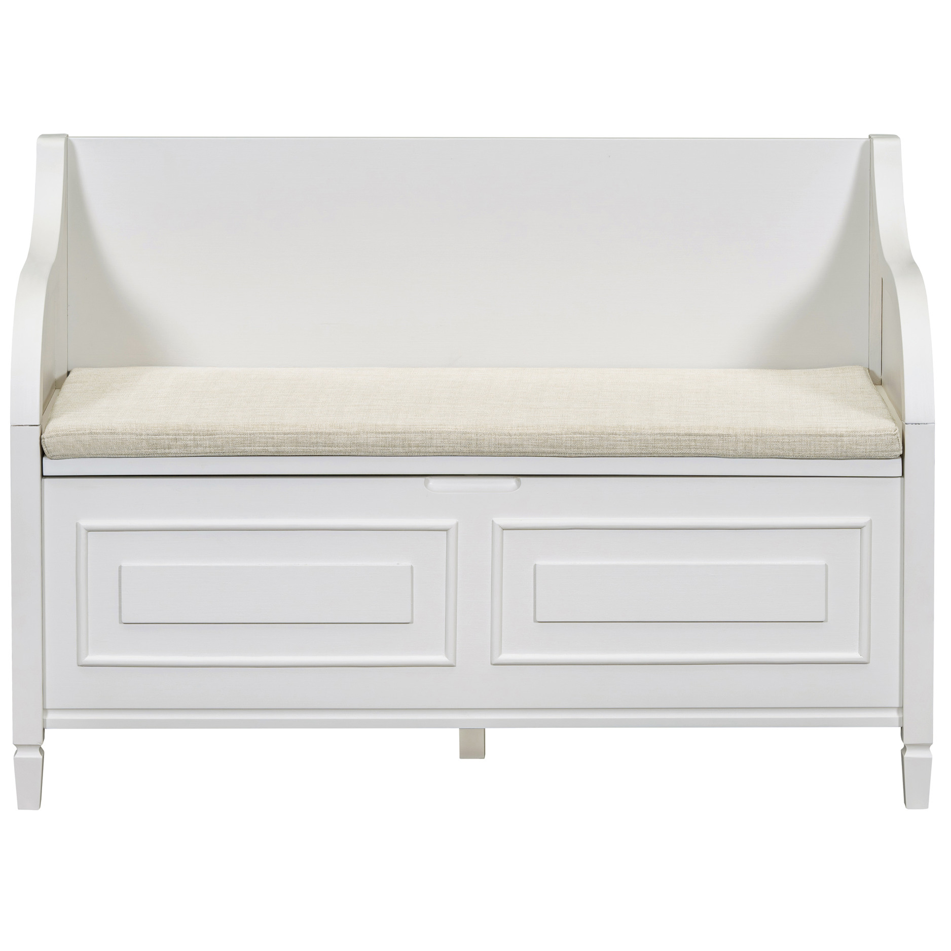 Rustic Multifunctional Bench For Home Decoration - White Beige ...