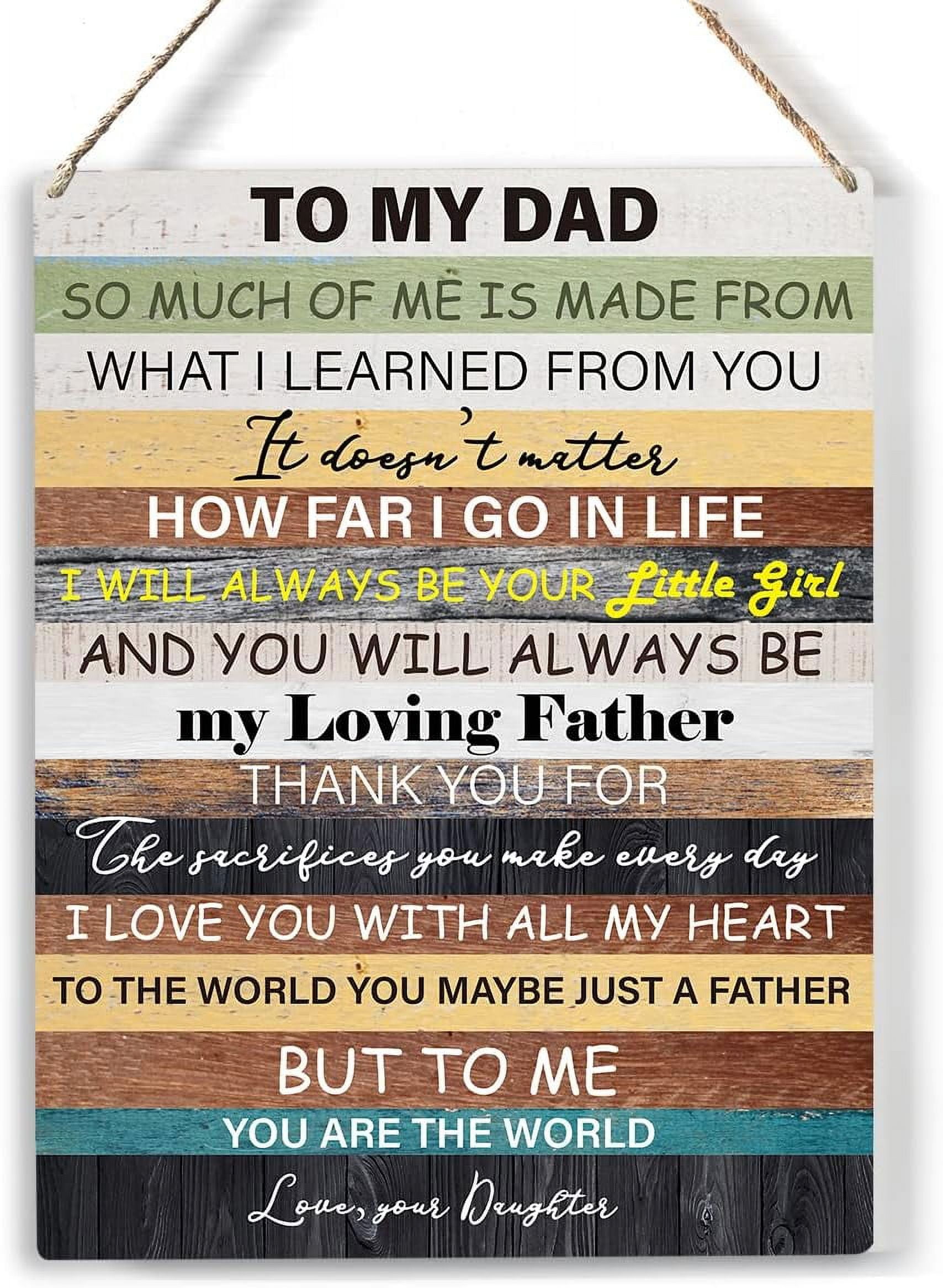 Rustic to My Dad I Love You Wood Sign Meaningful Father Dad Wooden ...